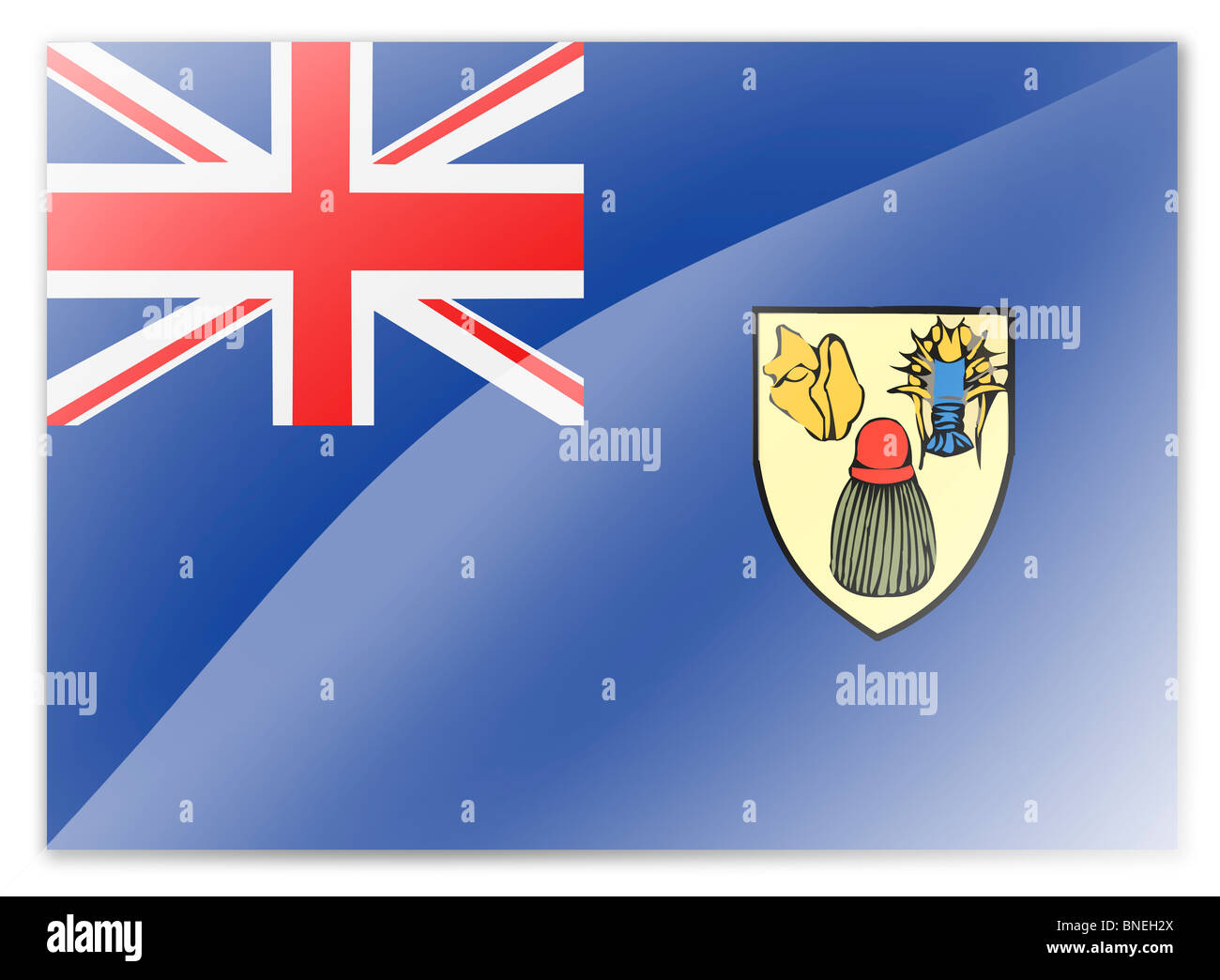 Turks & Caicos Islands flag Stock Photo - Alamy