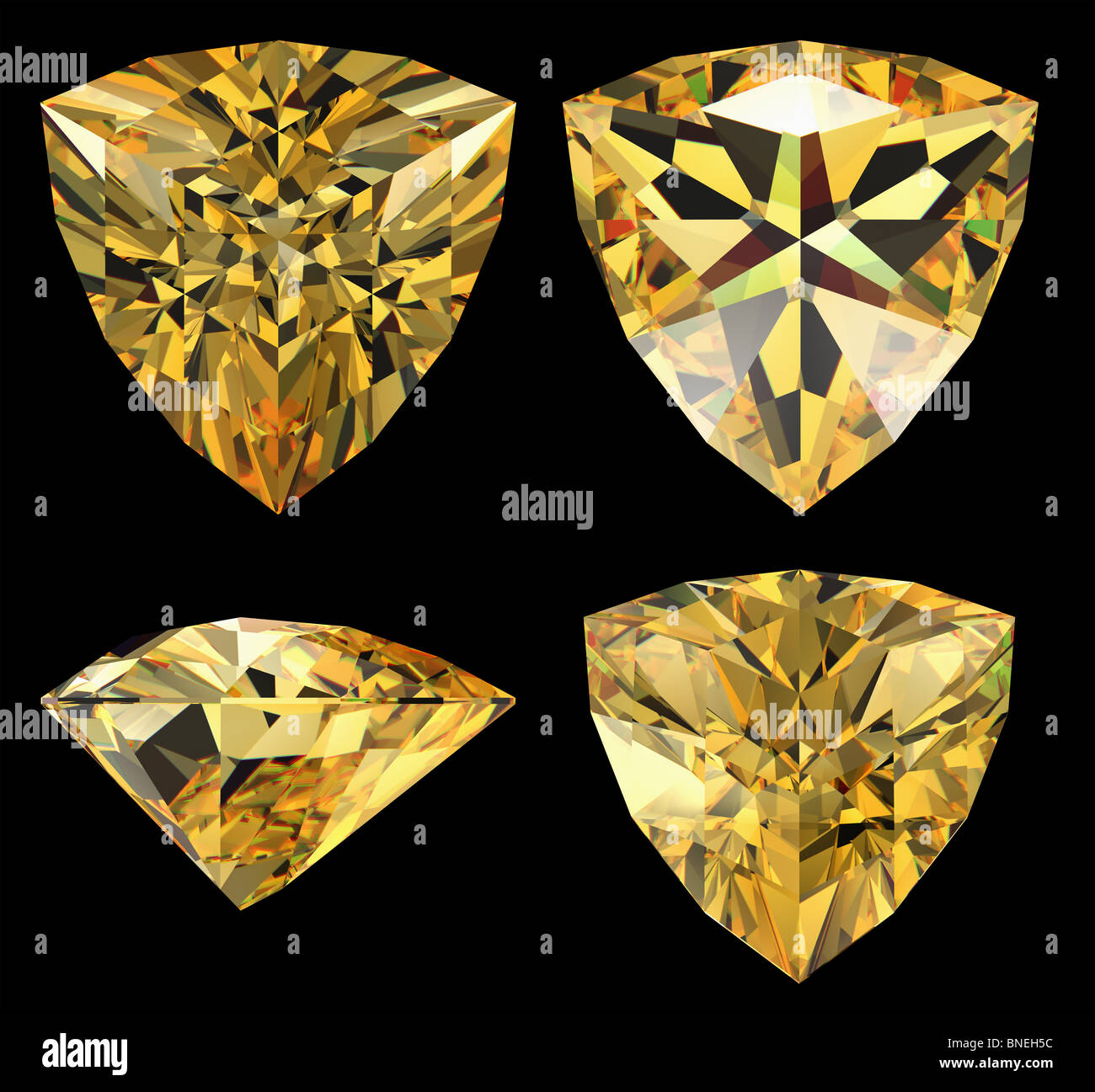 yellow triangle cut shape isolated Stock Photo - Alamy