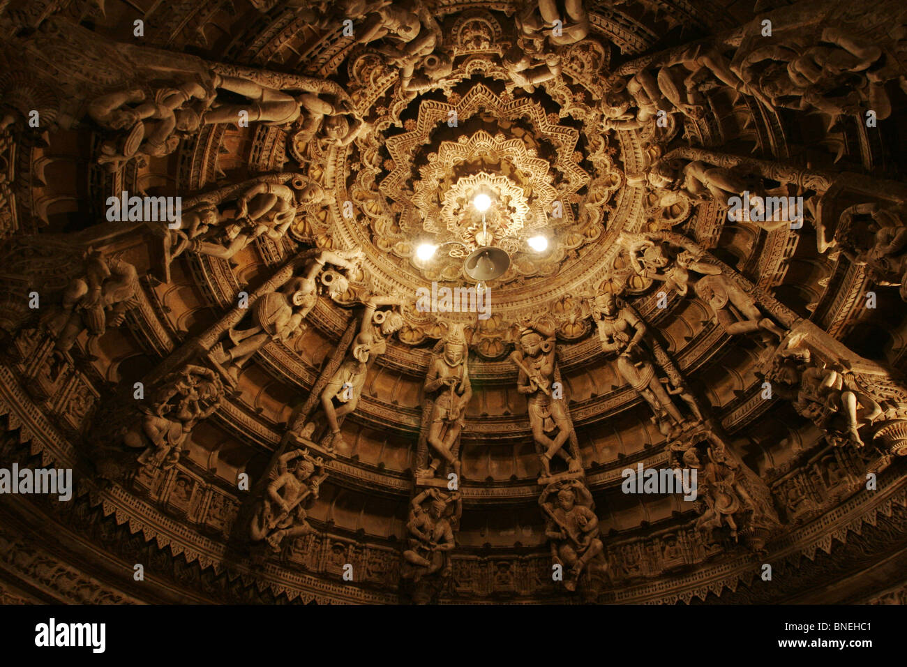 Ceiling inside a Jain Temple in Jaisalmer, Rajasthan, India Stock Photo ...