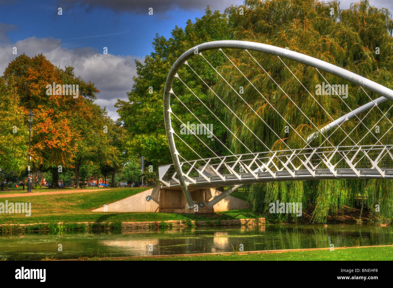 An HDR Photo of Bedford Butterfly Bridge Stock Photo - Alamy