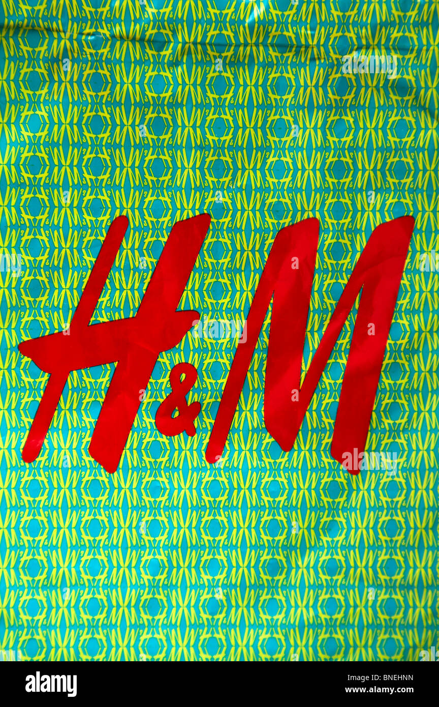 H&M plastic carrier bag Stock Photo - Alamy