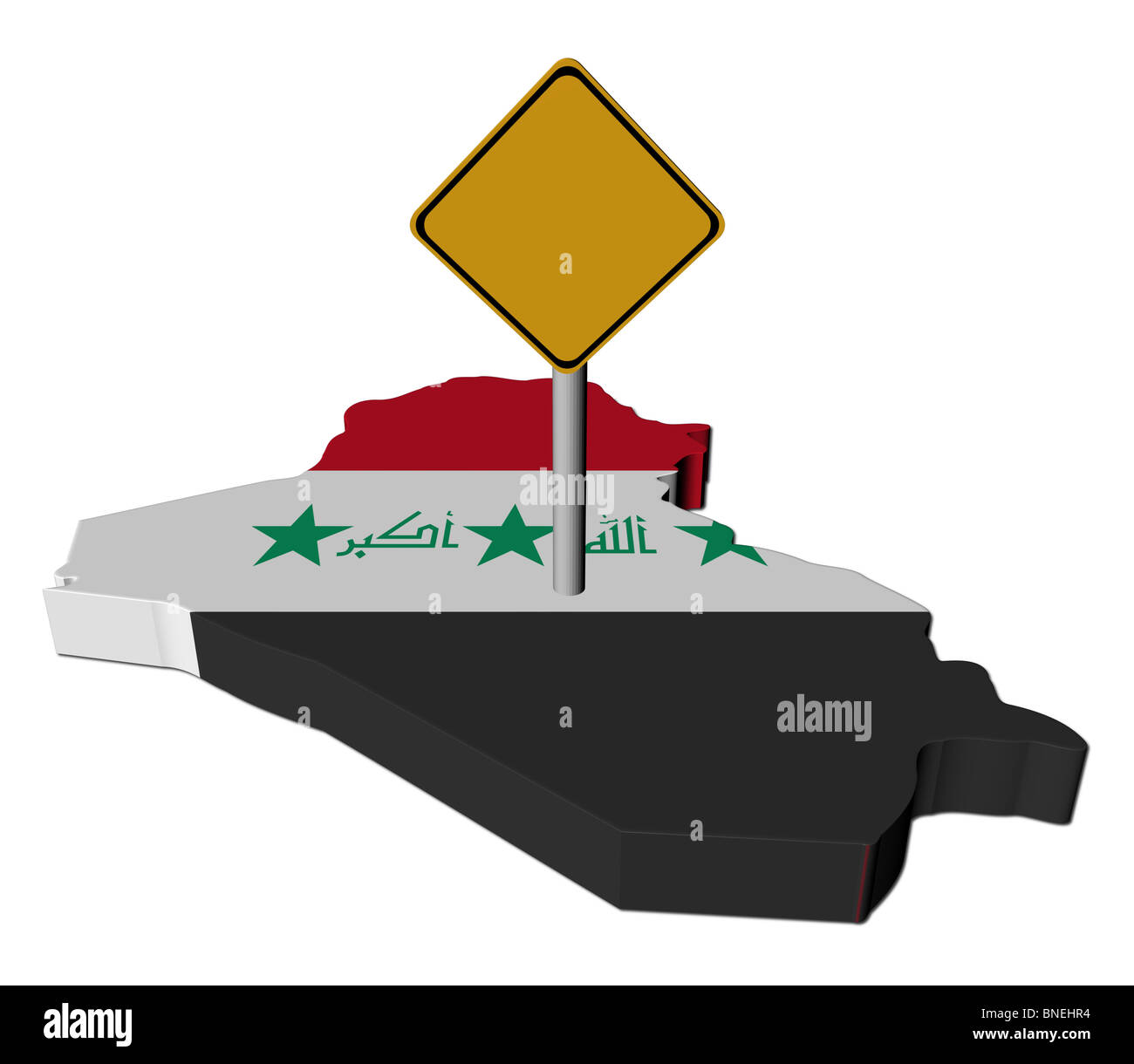 Iraq on flag Cut Out Stock Images & Pictures - Alamy