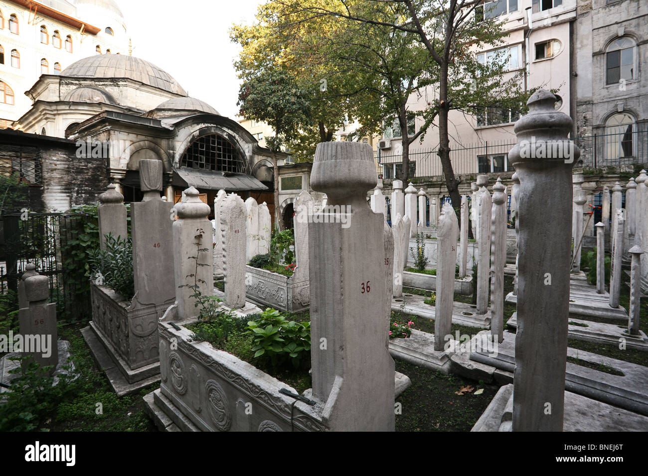 Headstone - Cemetery - Istanbul, Turkey Stock Photo - Alamy