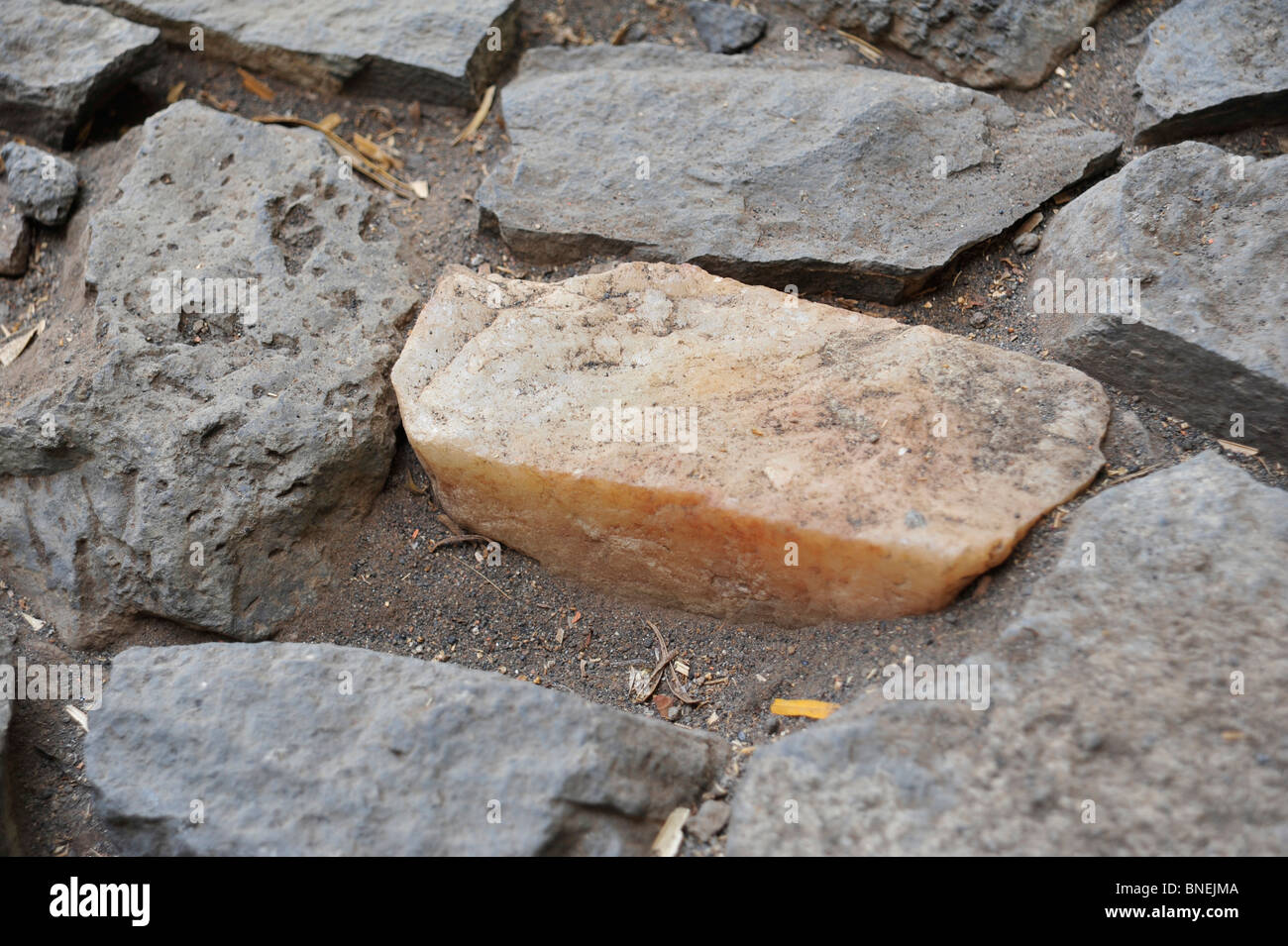 Cobble Stones of Volcanic rock Stock Photo - Alamy