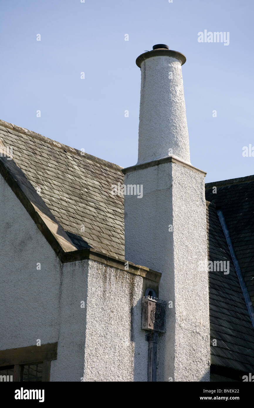 Chimney detail of Blackwell House. The round chimney stacks are part of ...
