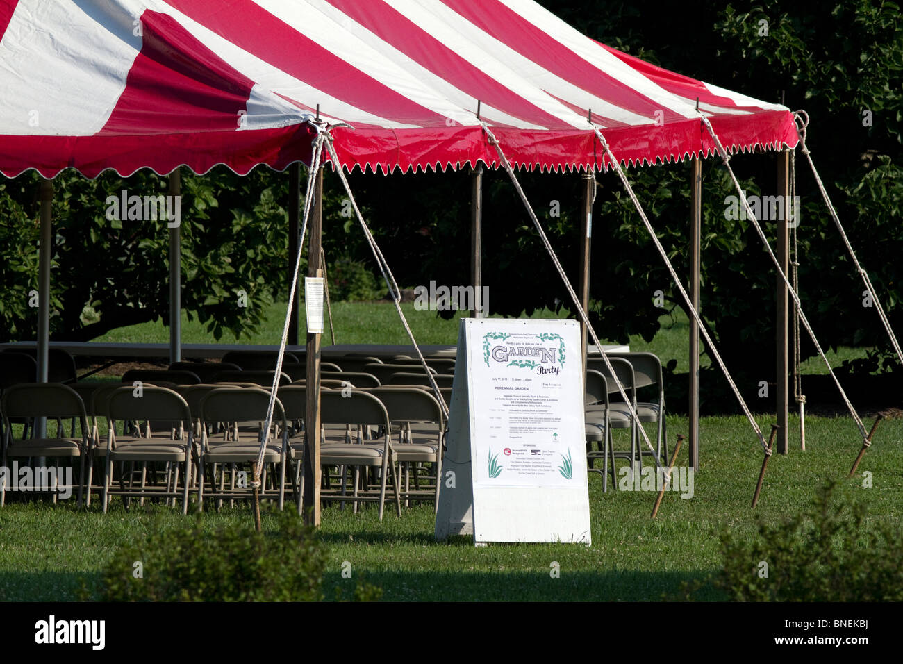 A marquee tent set up for a flower show Stock Photo - Alamy