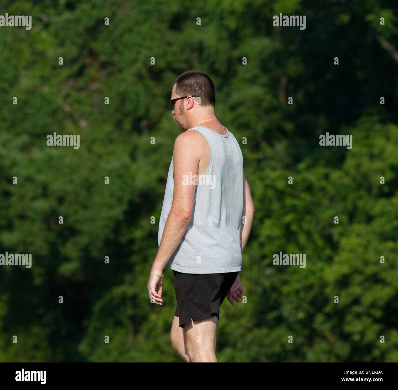 A male man walking in the park Stock Photo - Alamy