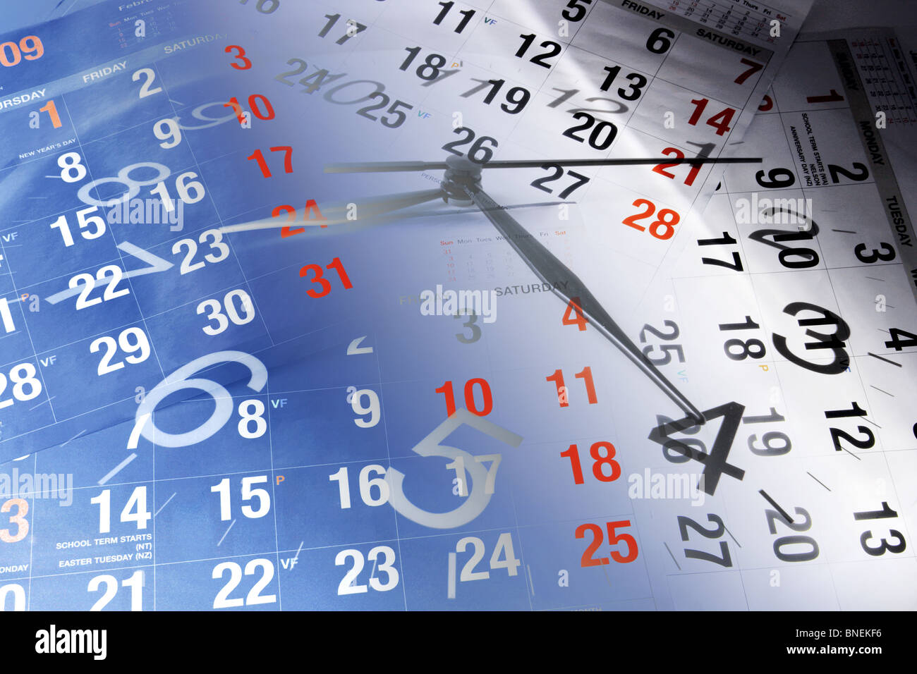 Clock calendar pages hi-res stock photography and images - Alamy