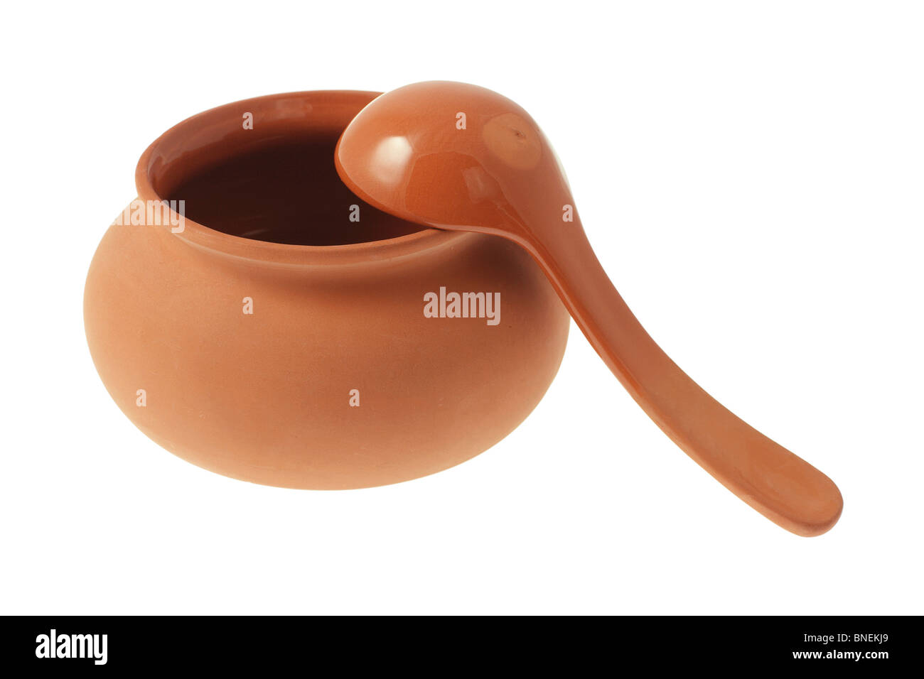 Clay Pot and Ladle Stock Photo - Alamy