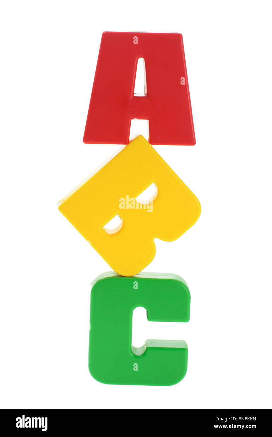 Plastic abc letters hi-res stock photography and images - Alamy