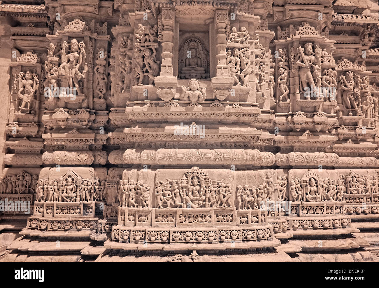 Sculptures, Sun Temple, Ranakpur Stock Photo - Alamy