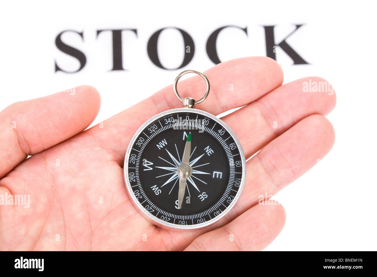headline stock and Compass, concept of choice, decision Stock Photo - Alamy