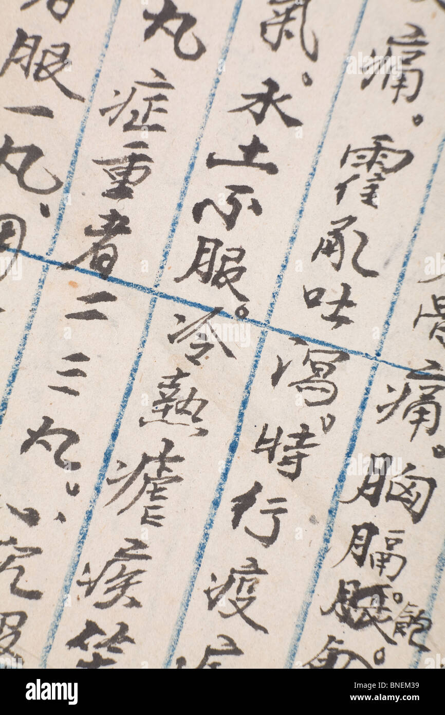 brown antique chinese book page for background Stock Photo - Alamy