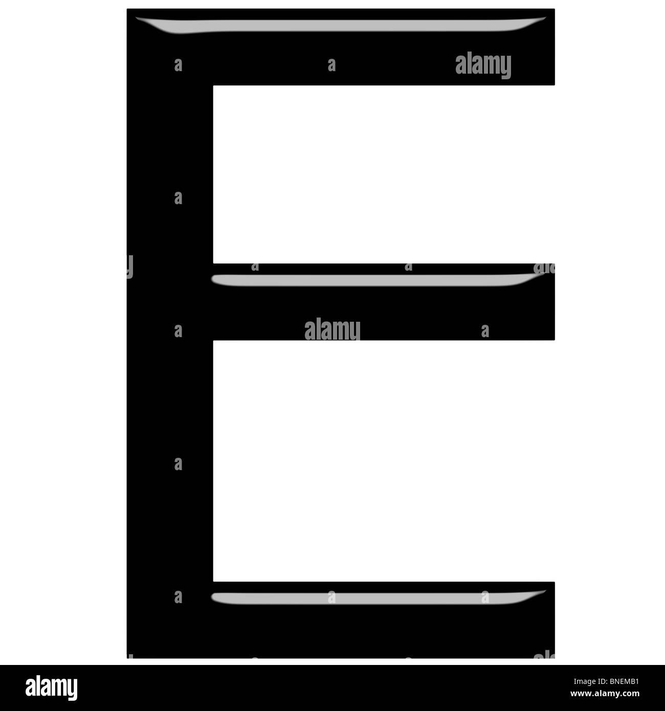 3d letter E Stock Photo - Alamy