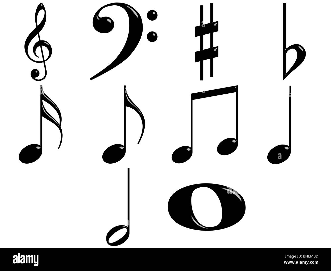 Four Sixteenth Note Clip Art