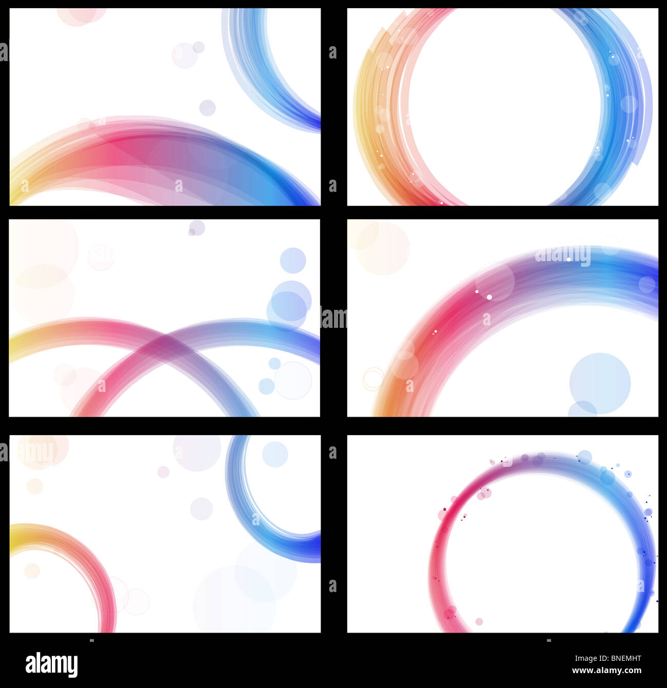 Business Cards Set. Colorful Circles Stock Photo - Alamy
