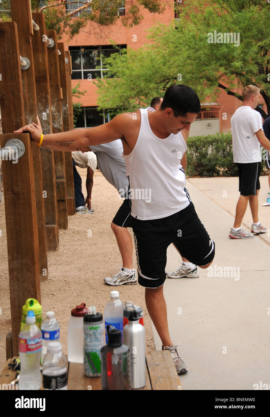 Marines who are students work out during the Marine Platoon Physical ...