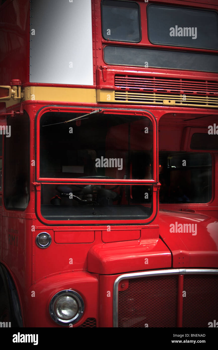 Routemaster bus with sections blanked out for your own use Stock Photo ...
