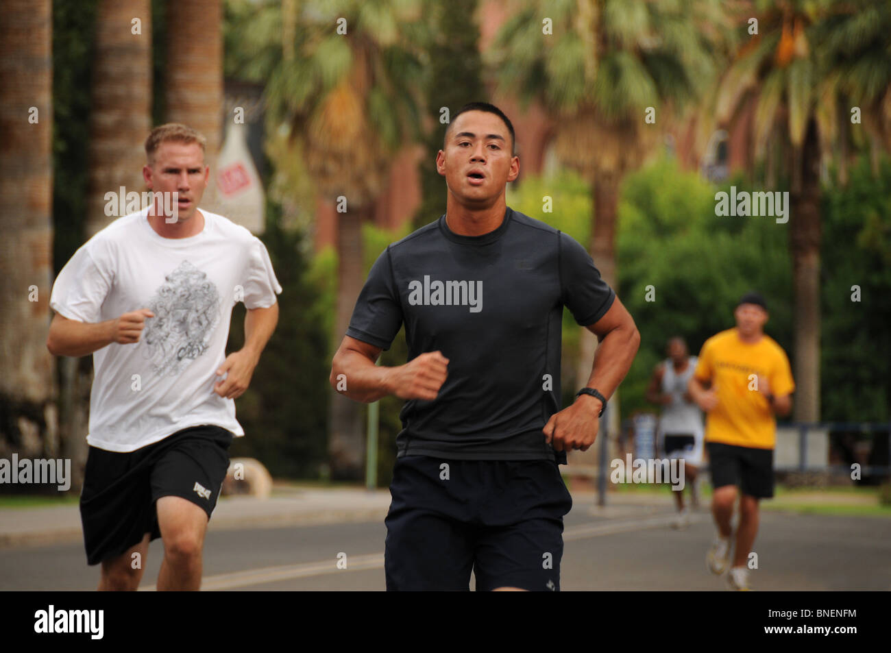 Marines who are students work out during the Marine Platoon Physical ...