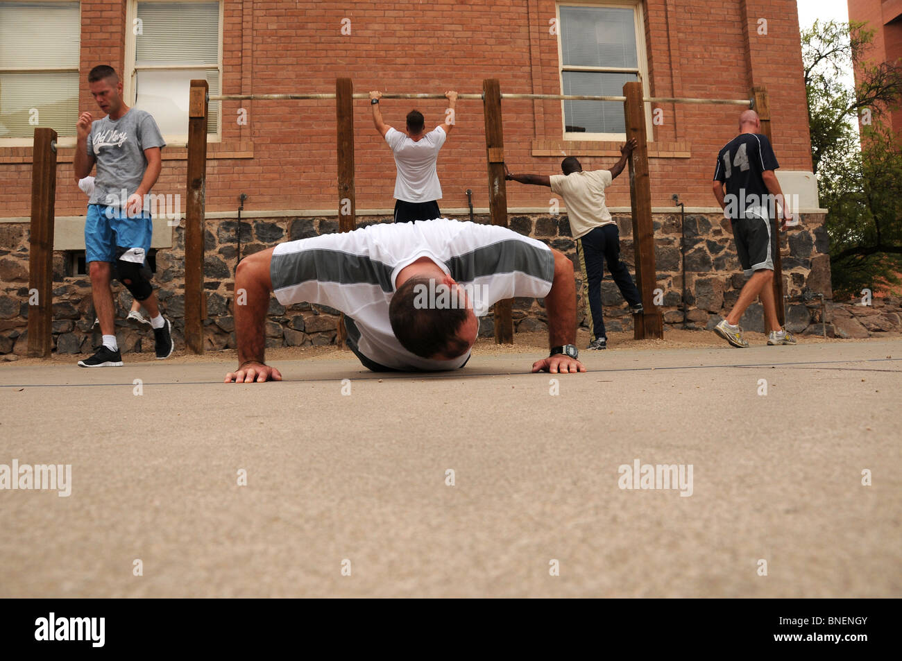 Marines who are students work out during the Marine Platoon Physical ...