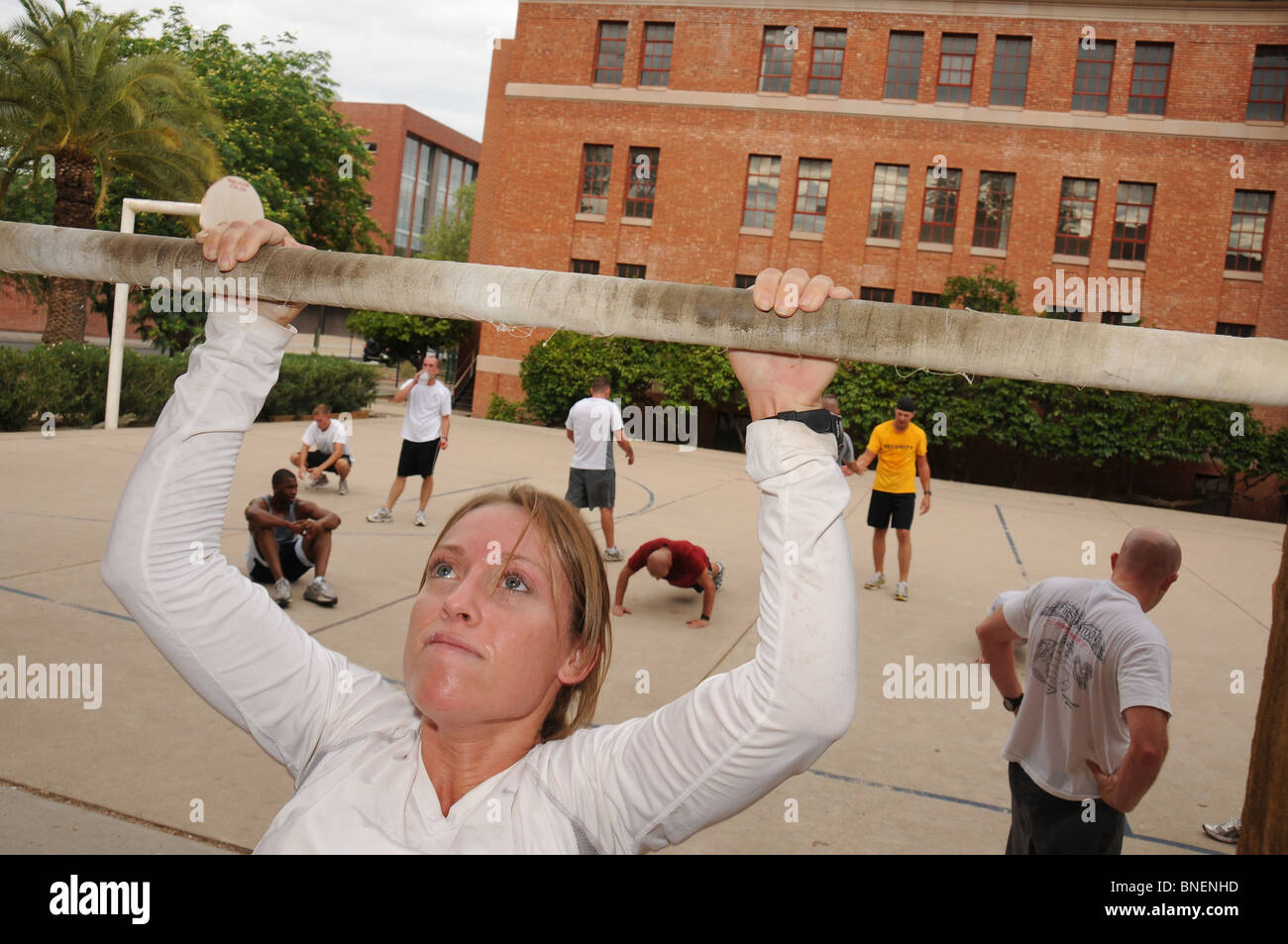 Marines who are students work out during the Marine Platoon Physical ...