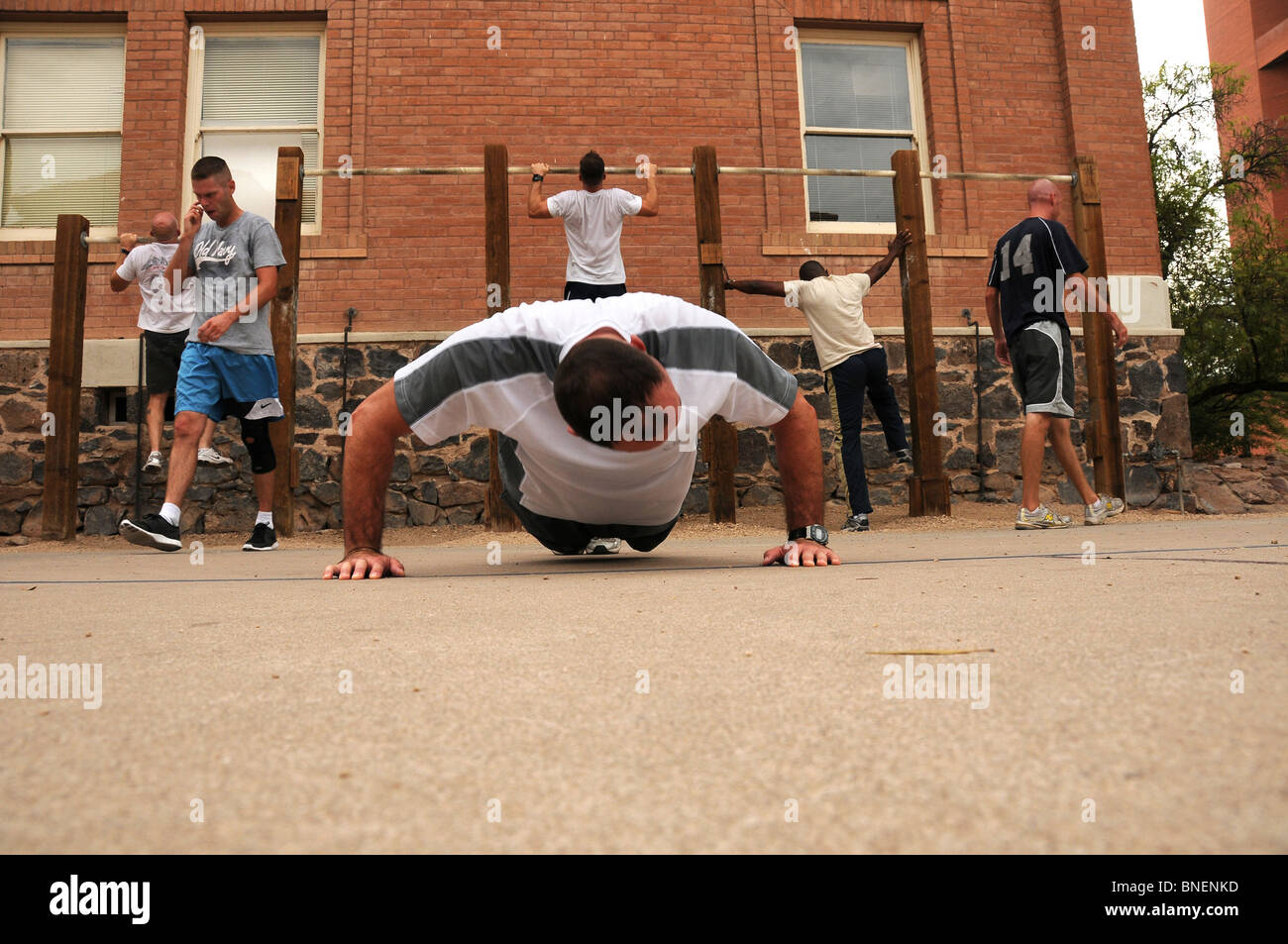 Marines who are students work out during the Marine Platoon Physical ...