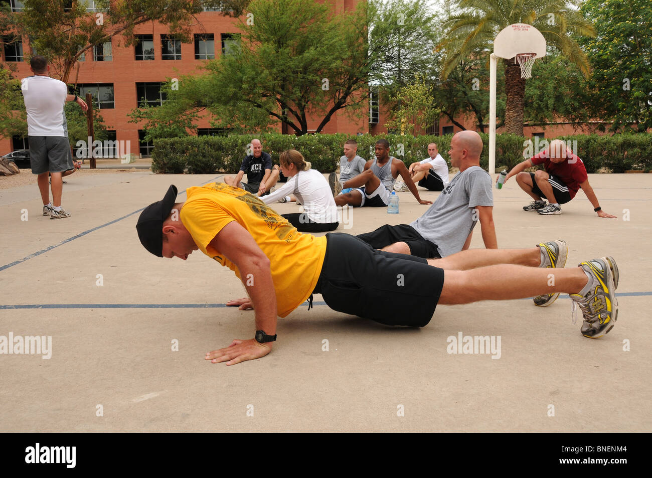 Marines who are students work out during the Marine Platoon Physical ...