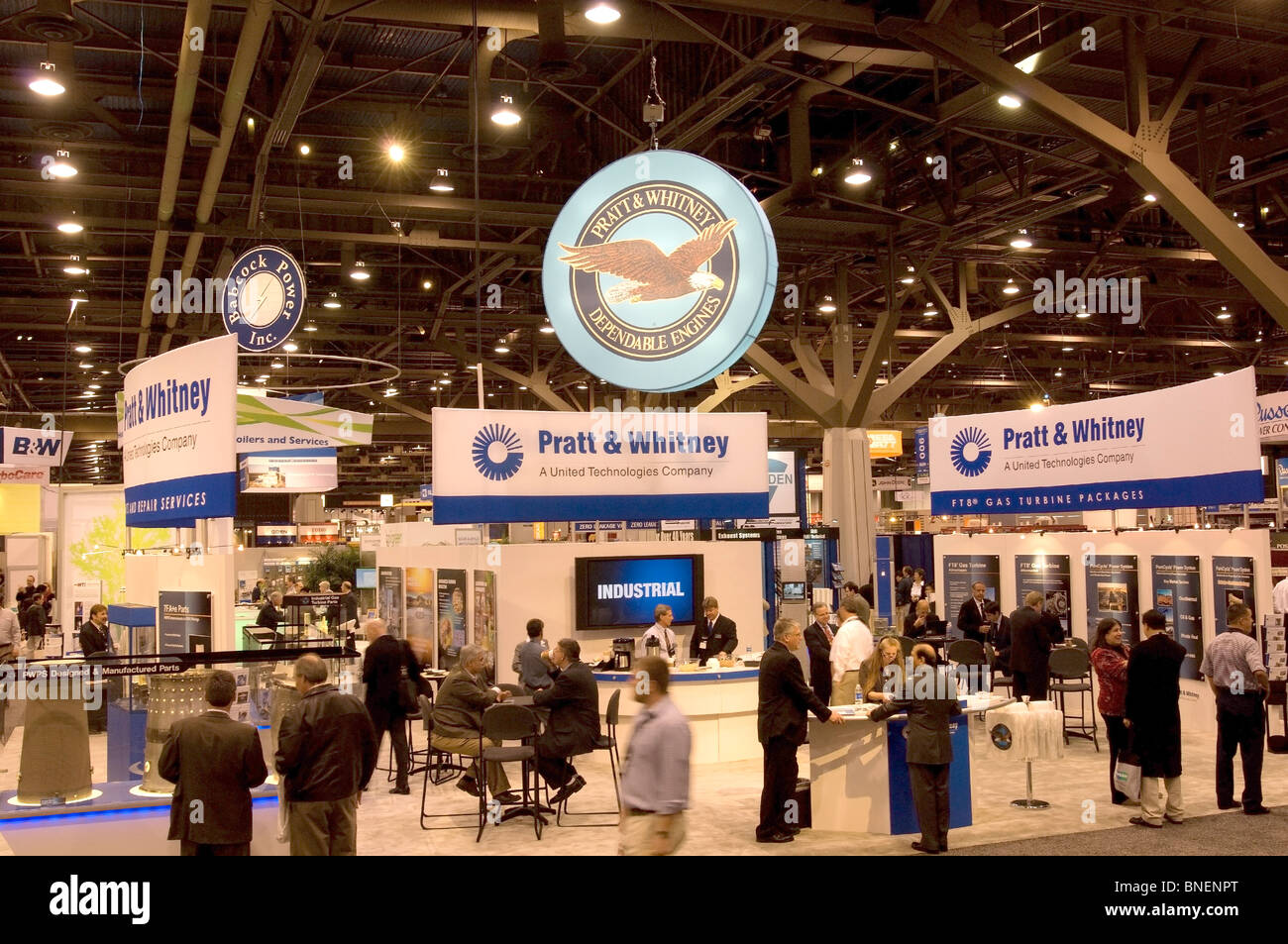 Pratt and Whitney exhibition at a trade show focused on power ...