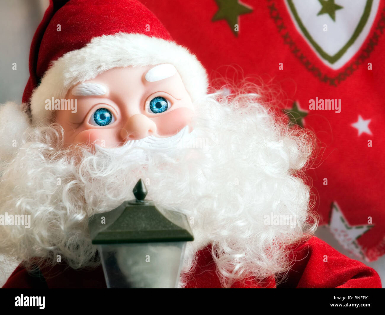 Portrait of Santa Claus with cyan blue eyes Stock Photo - Alamy