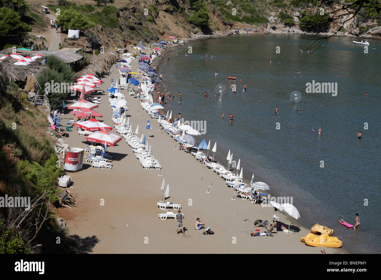 Sunj bay with the best beach on Lopud one of the Elaphite Islands near ...