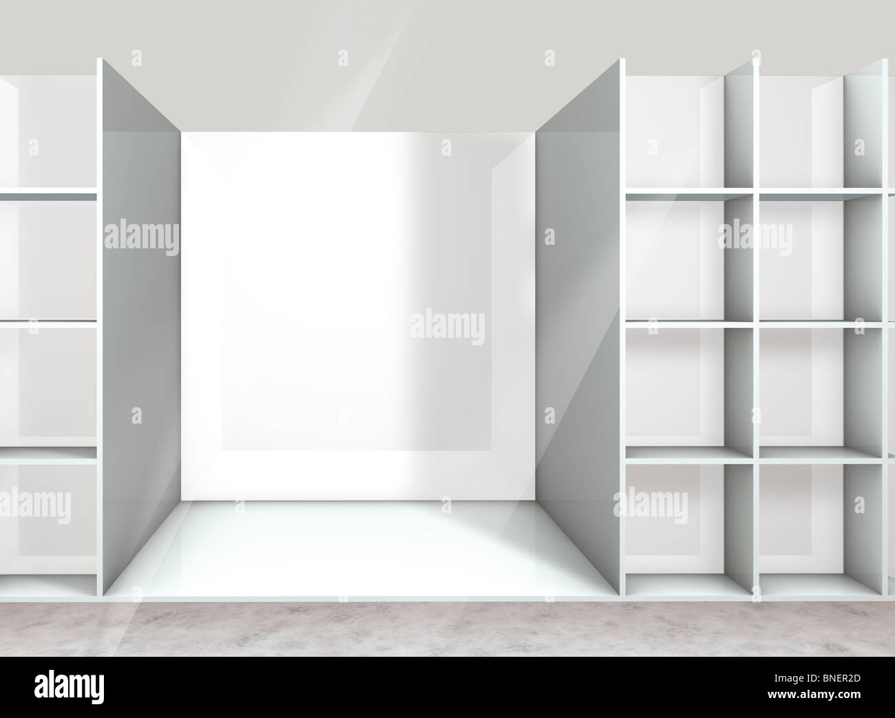 empty shelf on the department store Stock Photo - Alamy