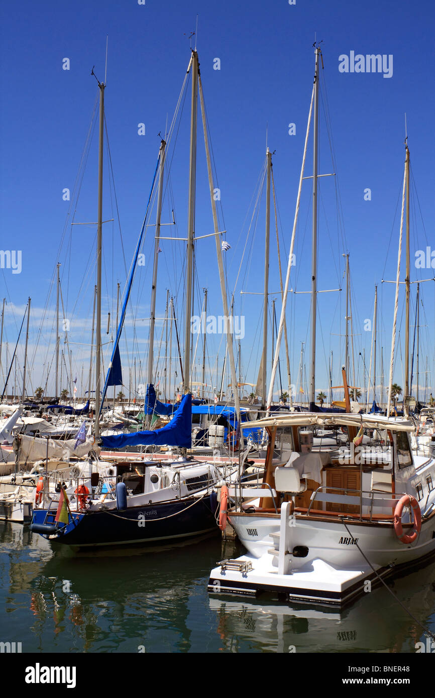 Sitges Marina, Port d'Aiguadolç. Sitges, Catalonia Spain Stock Photo ...