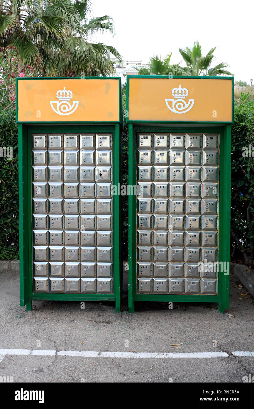 Correos Post boxes Sitges, Catalonia, Spain Stock Photo - Alamy