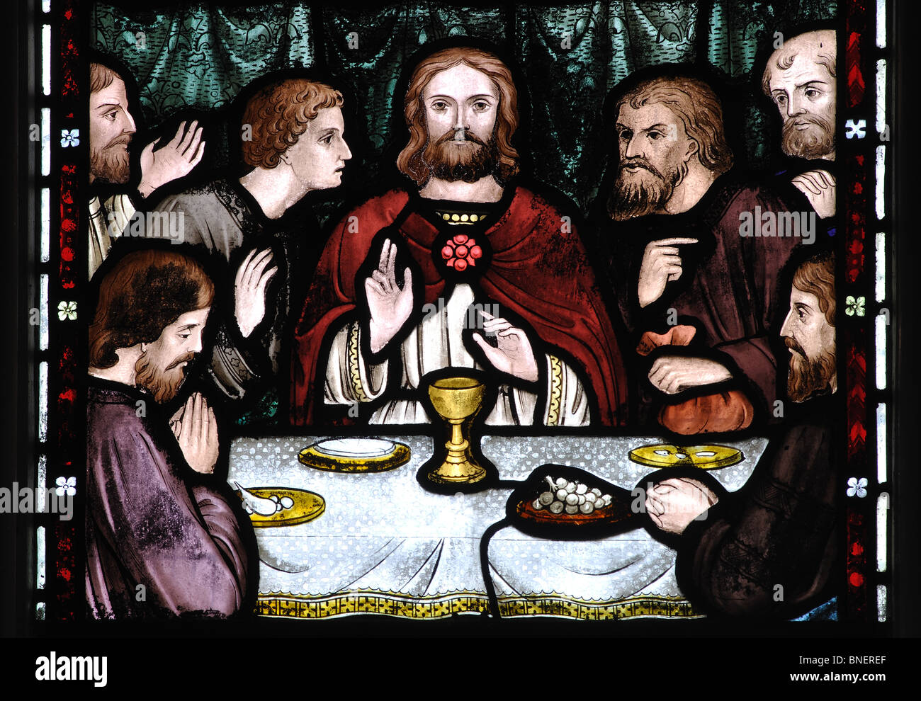 Last supper stained glass hi-res stock photography and images - Alamy