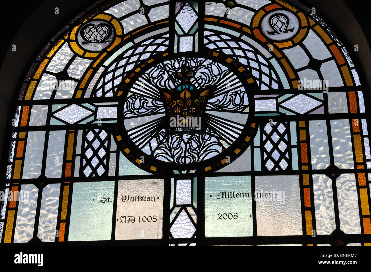 St. Wulfstan Millennium window, Our Lady and St. Wulfstan Roman ...