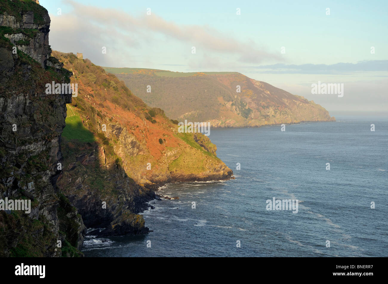 Early Morning Sun on Duty Point & Crock Point, Valley Of The Rocks ...