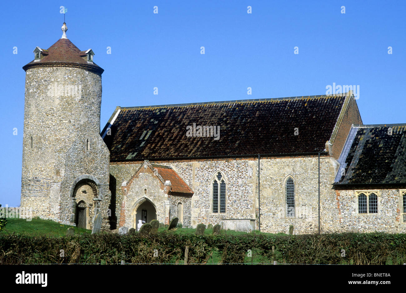 Little Snoring church, Norfolk England UK English round medieval towers ...