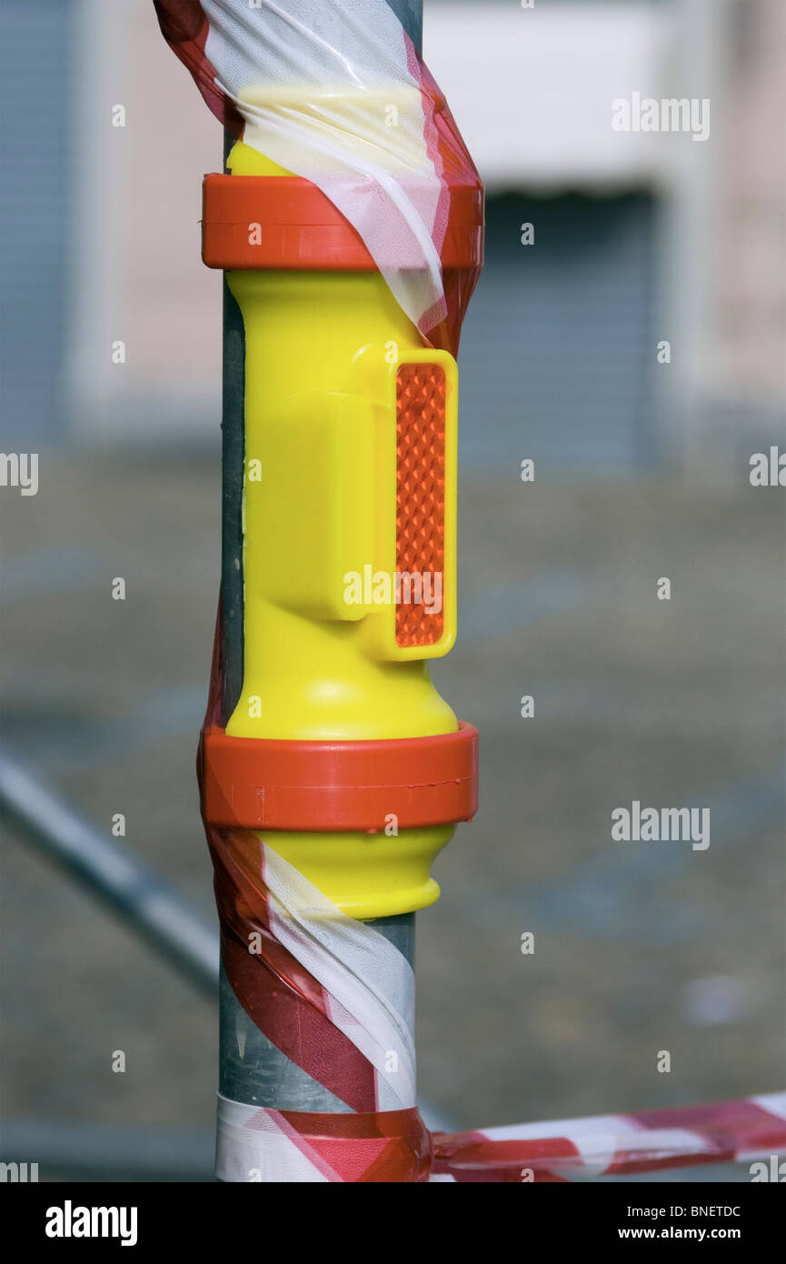 reflector on scaffolding in construction site Stock Photo - Alamy