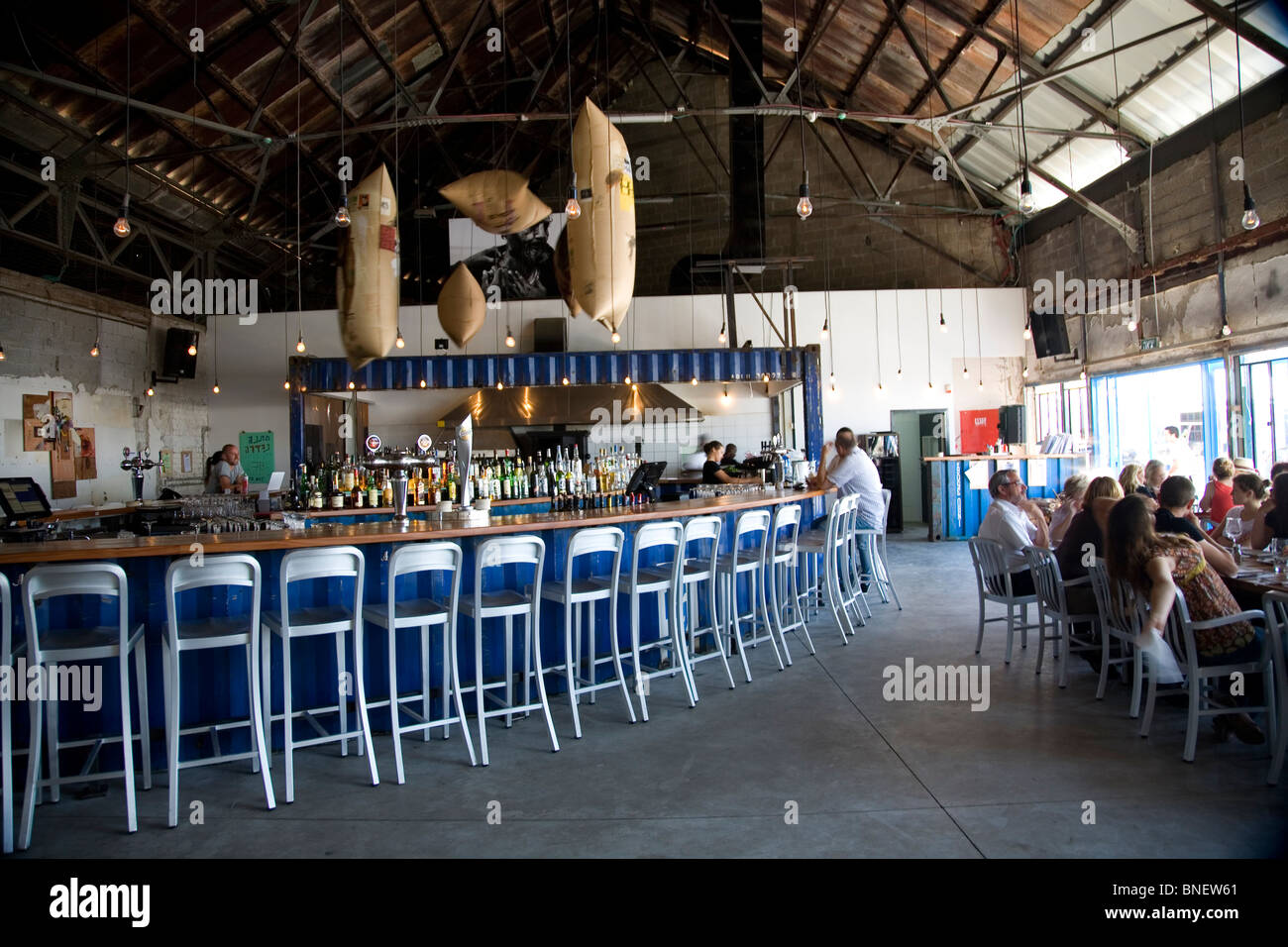 'Container' Restaurant in Jaffa Port - Old Yafo - Tel Aviv Stock Photo ...