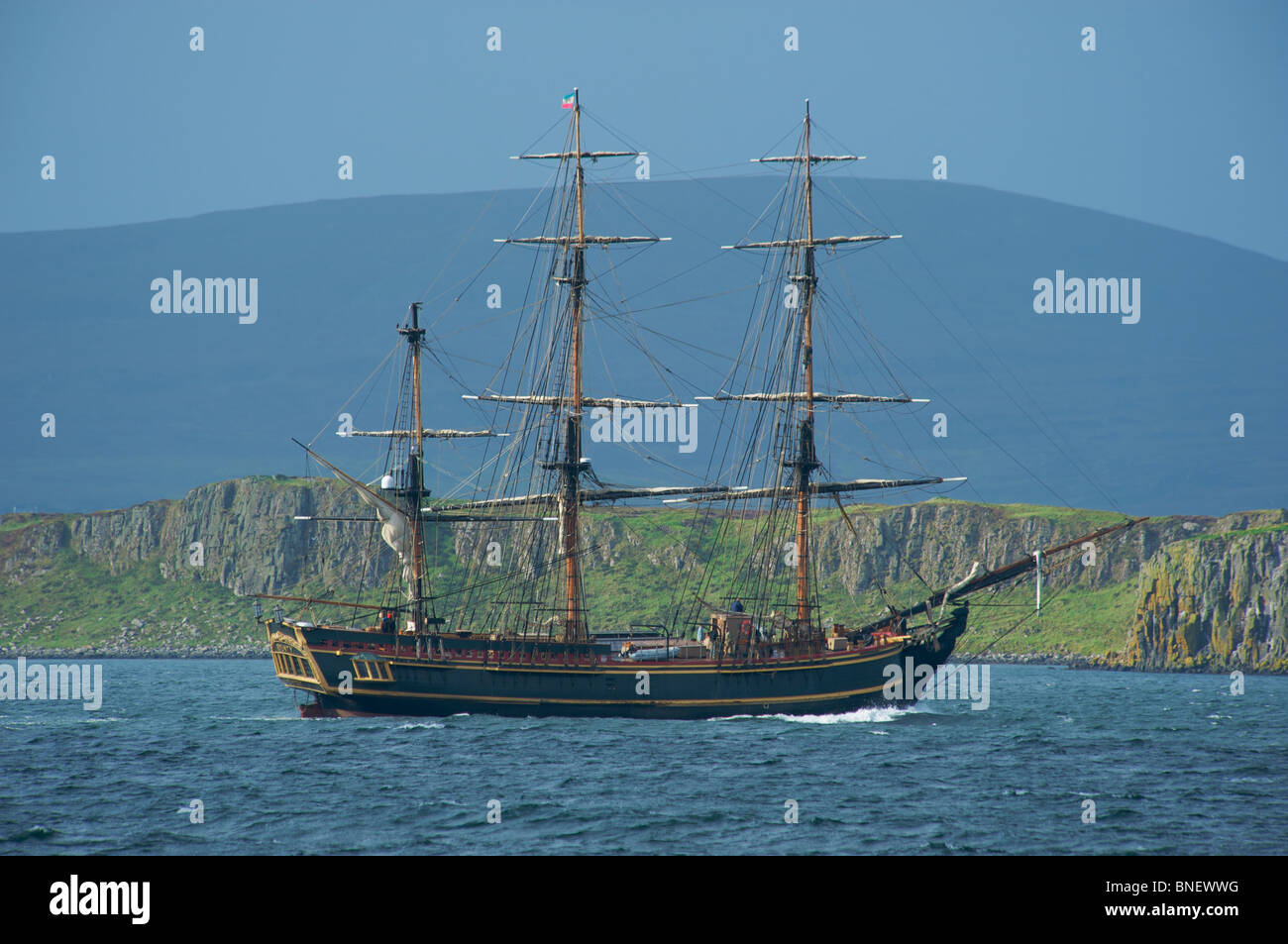 Replica HMS Bounty in Skye as part of a tour in 2009 Stock Photo - Alamy