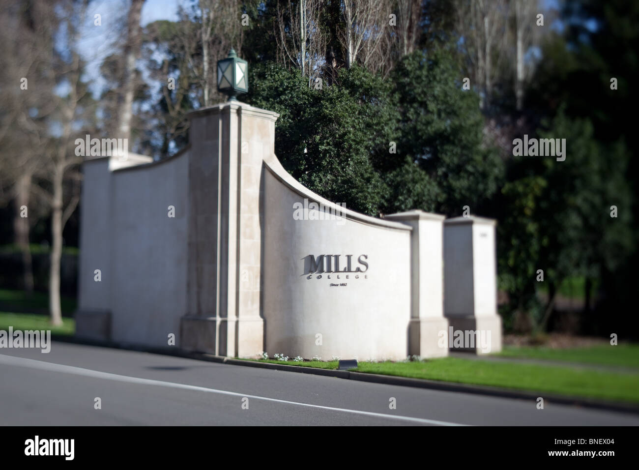 Entrance of Mills College in Oakland CA Stock Photo - Alamy