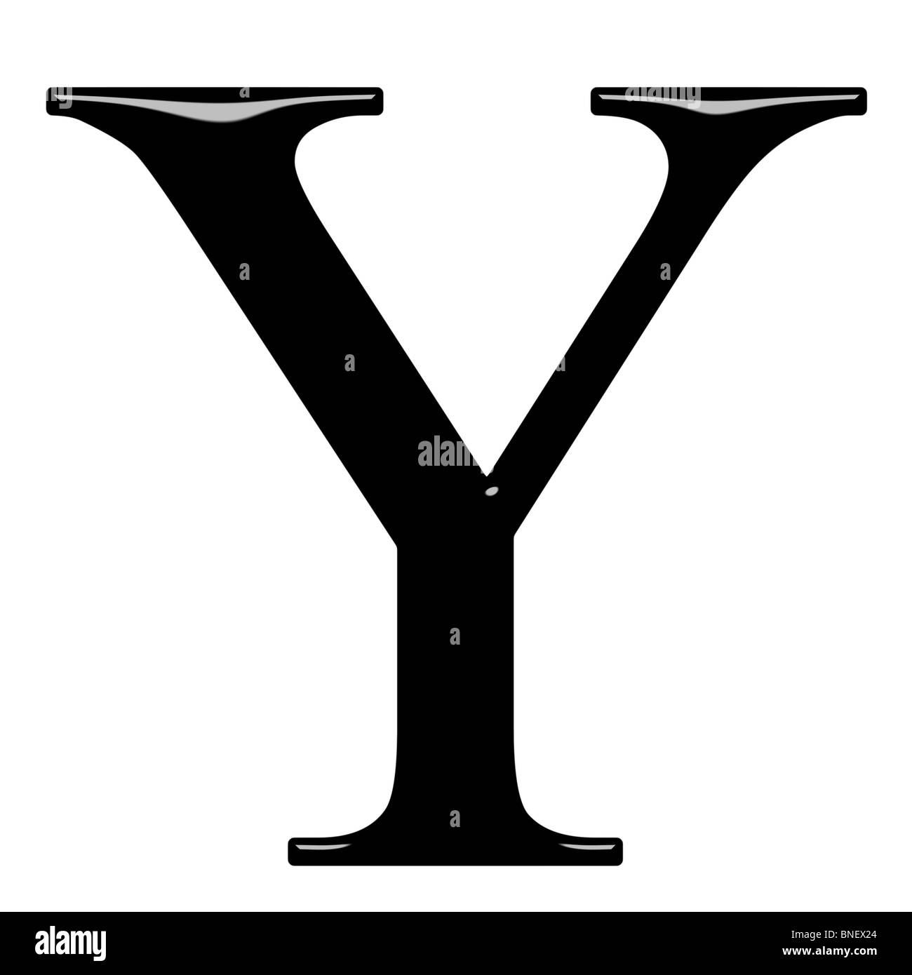 3d Greek letter Ypsilon Stock Photo - Alamy