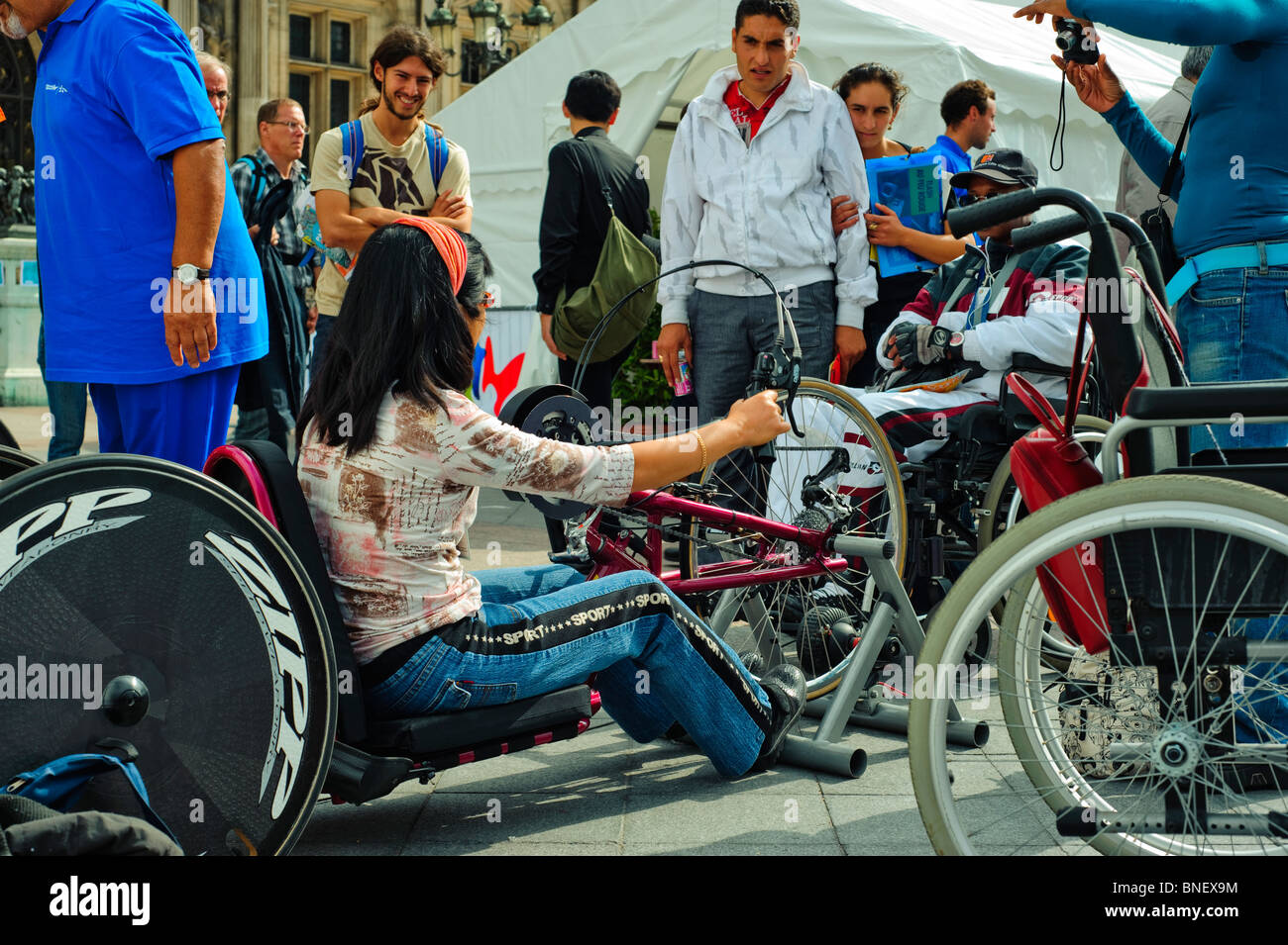Paris, France, Handicapped Sports Day, High School Students ...