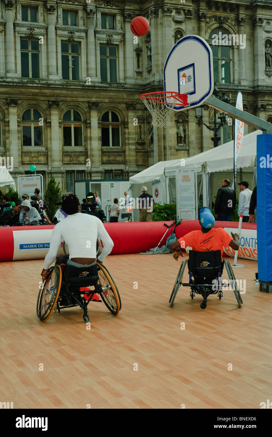 Paris, France, French Handicapped Sports, Male teenagers students ...