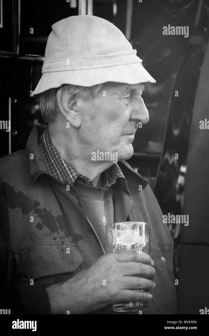 Steam engine portrait Black and White Stock Photos & Images - Alamy