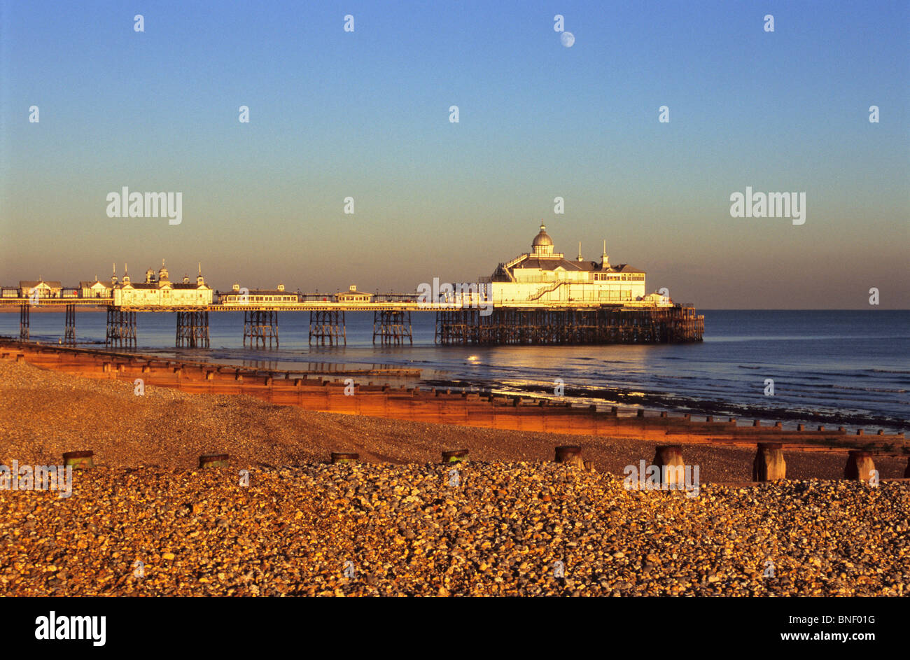 Eastbourne beach and pier, East Sussex, UK Stock Photo - Alamy