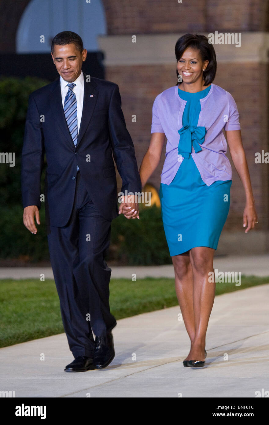 President Barack Obama and First Lady Michelle attend the Evening ...