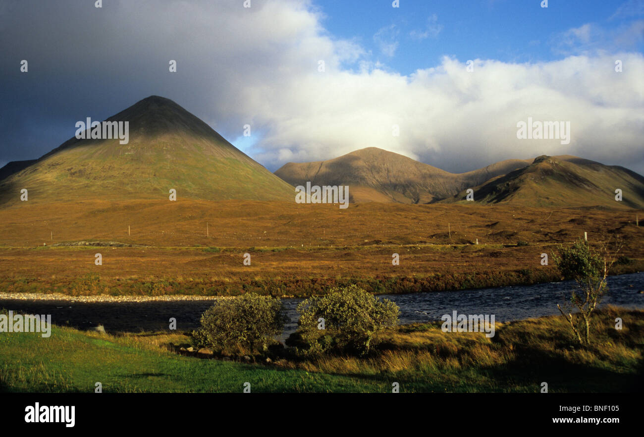 Cuillin Hills, Glen Sligachan, Isle of Skye, Scotland, UK Stock Photo ...