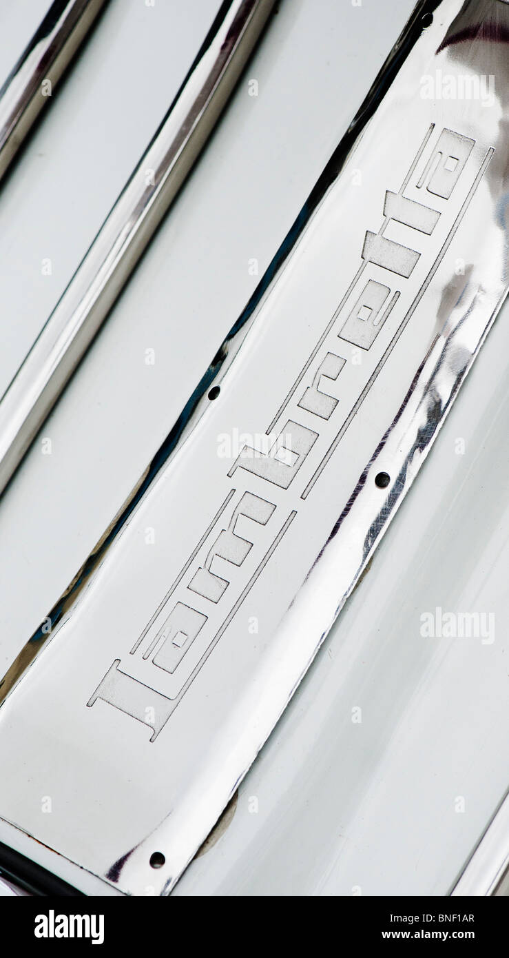 Custom Lambretta scooter name on the bikes footplate Stock Photo - Alamy