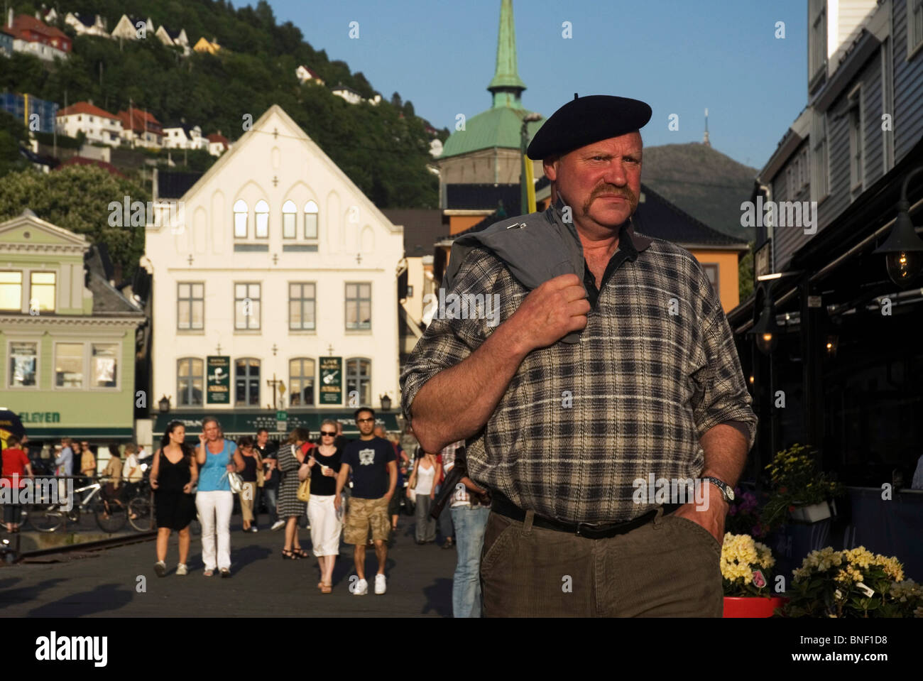 Man at Torget, Bergen, Norway Stock Photo - Alamy